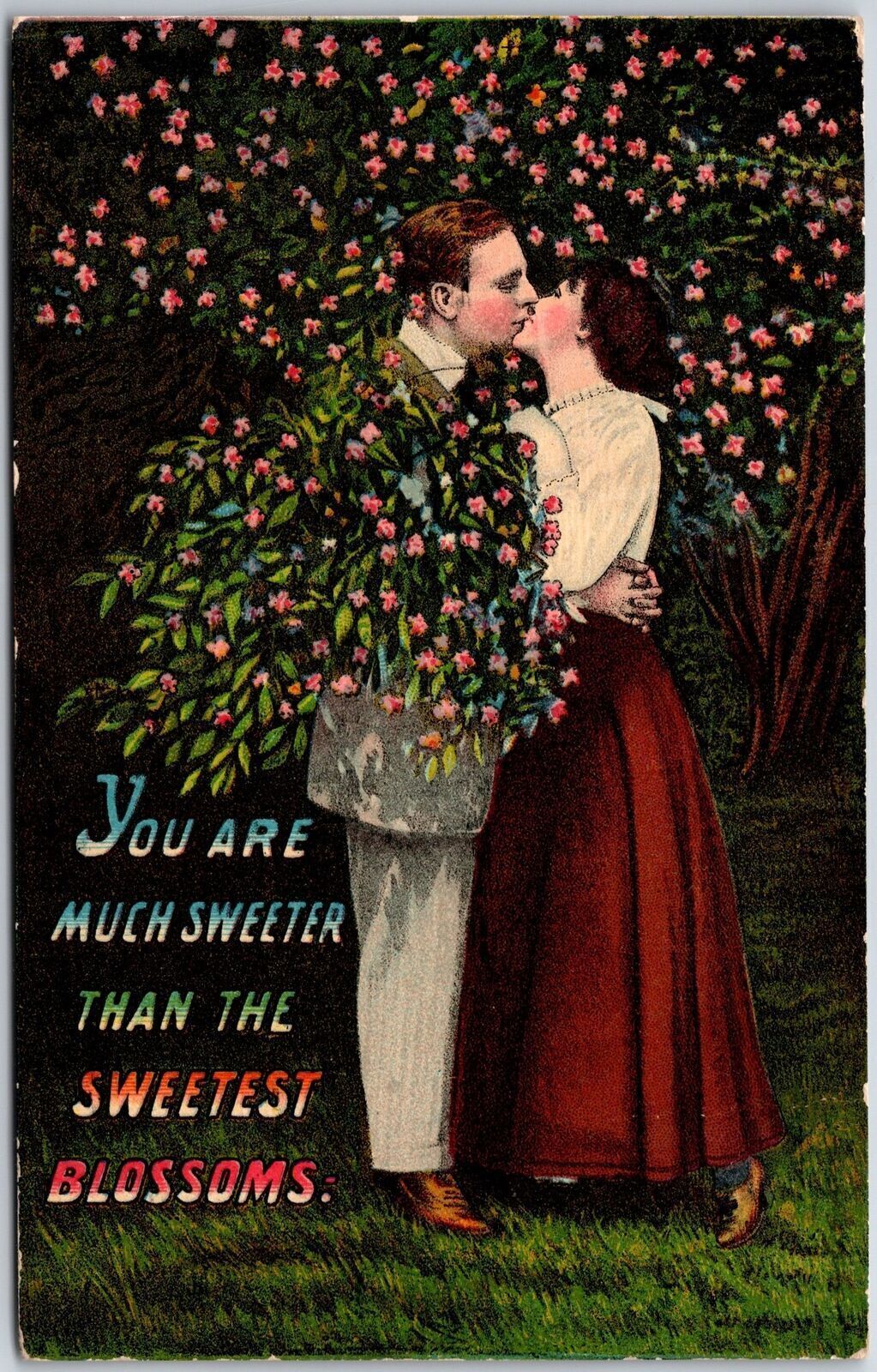 You Are Much Sweeter Than The Sweetest Blossoms Love Couple Kissing ...