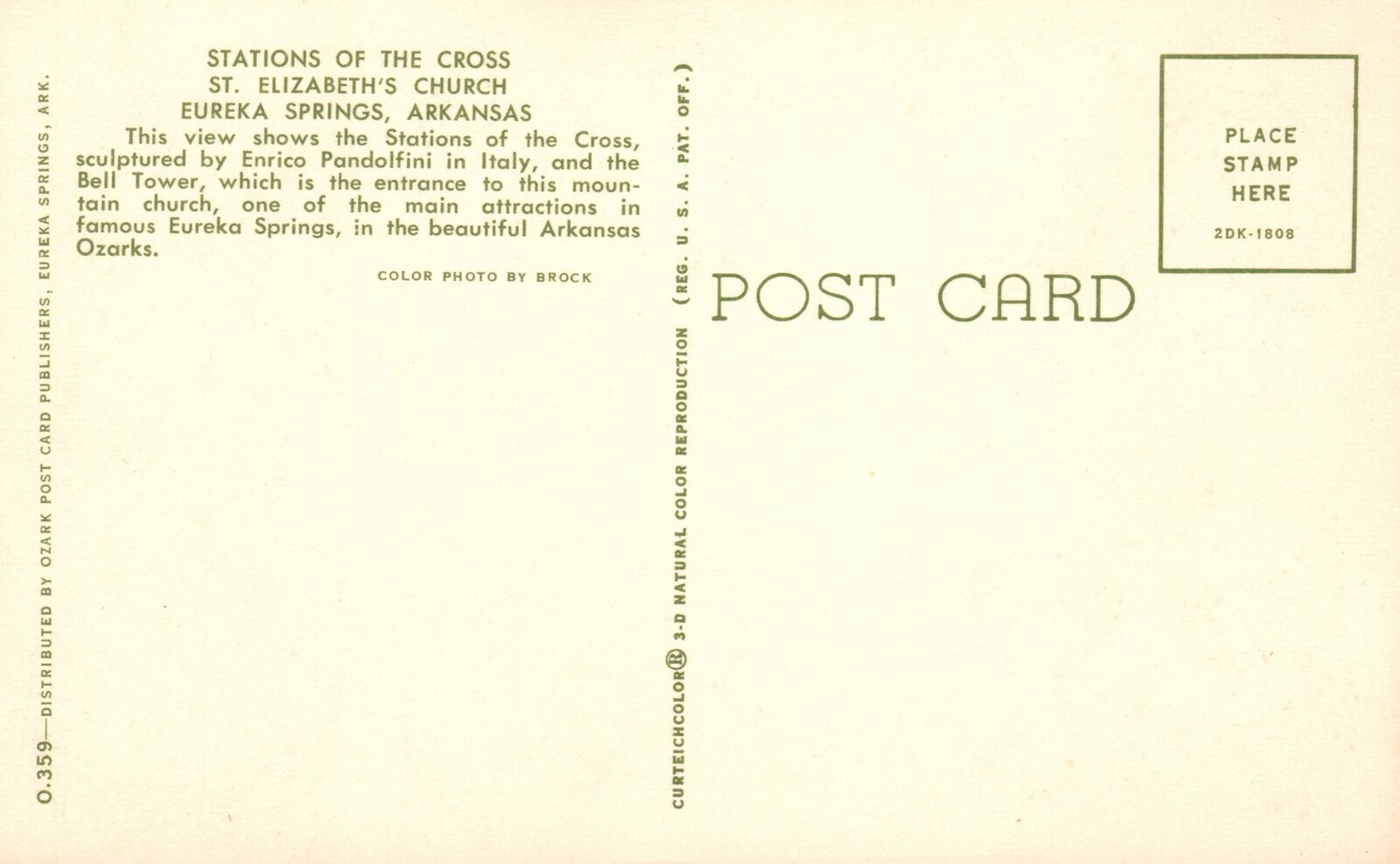 Postcard Stations Of The Cross St. Elizabeth Church Eureka Springs ...