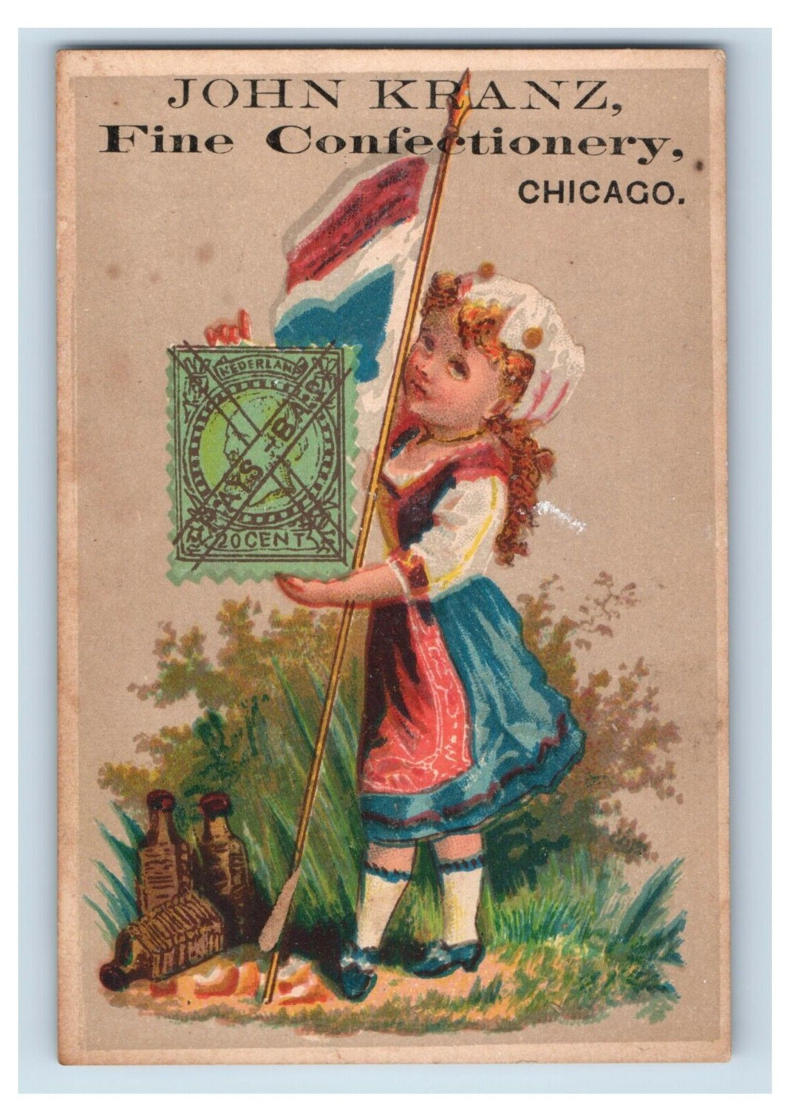 1880s John Kranz Candy Maker Confectionery Netherland Postage Stamp ...