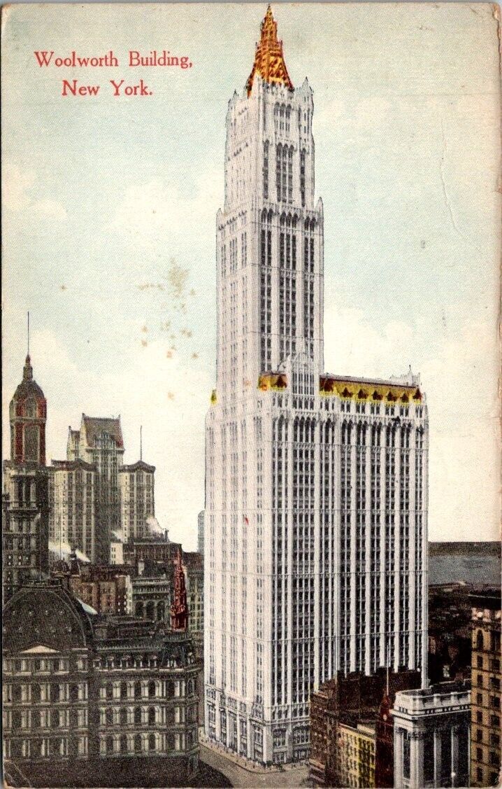 Vintage New York City Postcard - Woolworth Building | United States ...