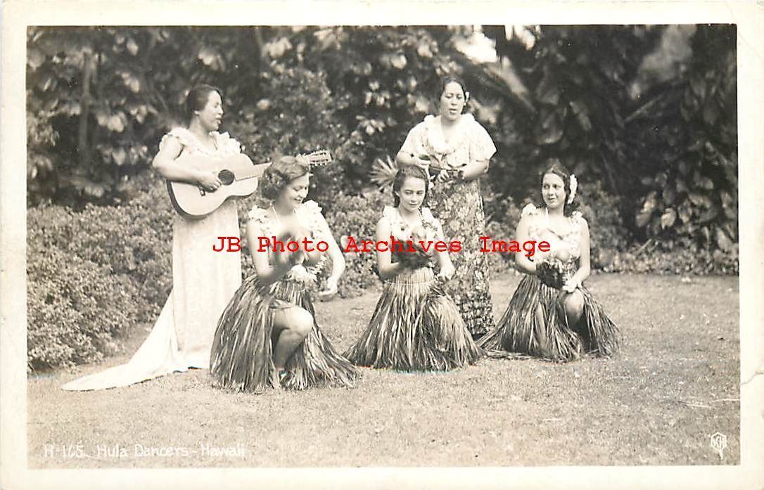 HI, Hawaii, RPPC, Hula Dancers in Native Folklore Costume, Kodak Hawaii ...