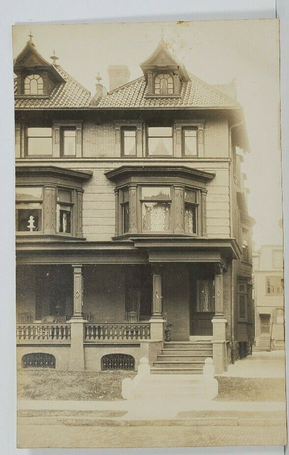 Rppc Beautiful Victorian Era Row House Home Postcard O3 | Other ...