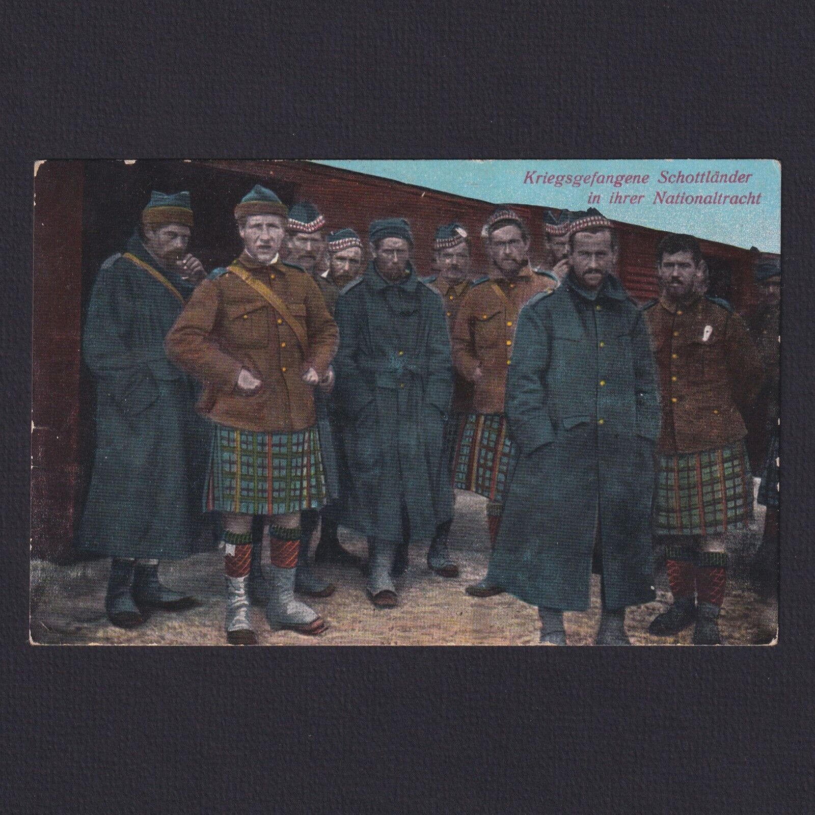 GERMANY 1915, Postcard, WWI, Scottish prisoners of war, Propaganda ...
