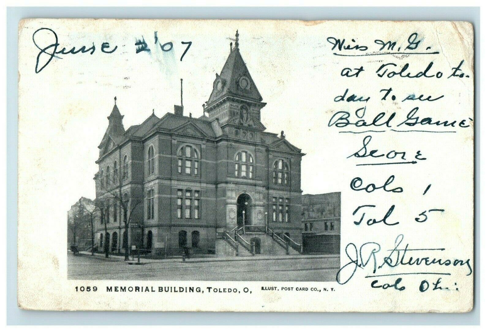 Circa 1910 Memorial Building Toledo,OH Vintage Post Card P18 | United ...