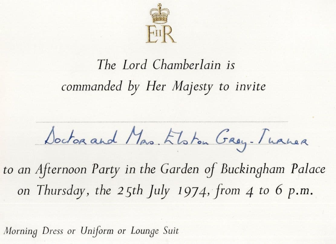 Buckingham Palace PRIVATE 1974 Royal Tea Party Lord Chamberlain ...