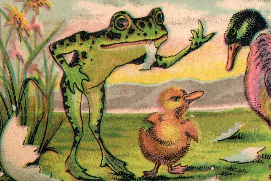 1880s Renninger's Lung Syrup Anthropomorphic Frog Ducks Quack Medicine ...