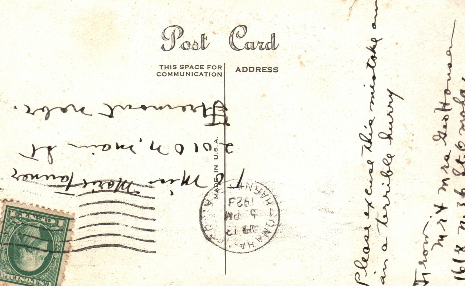 Vintage Postcard 1923 Birth Announcement Card You'll Never Guess What I ...