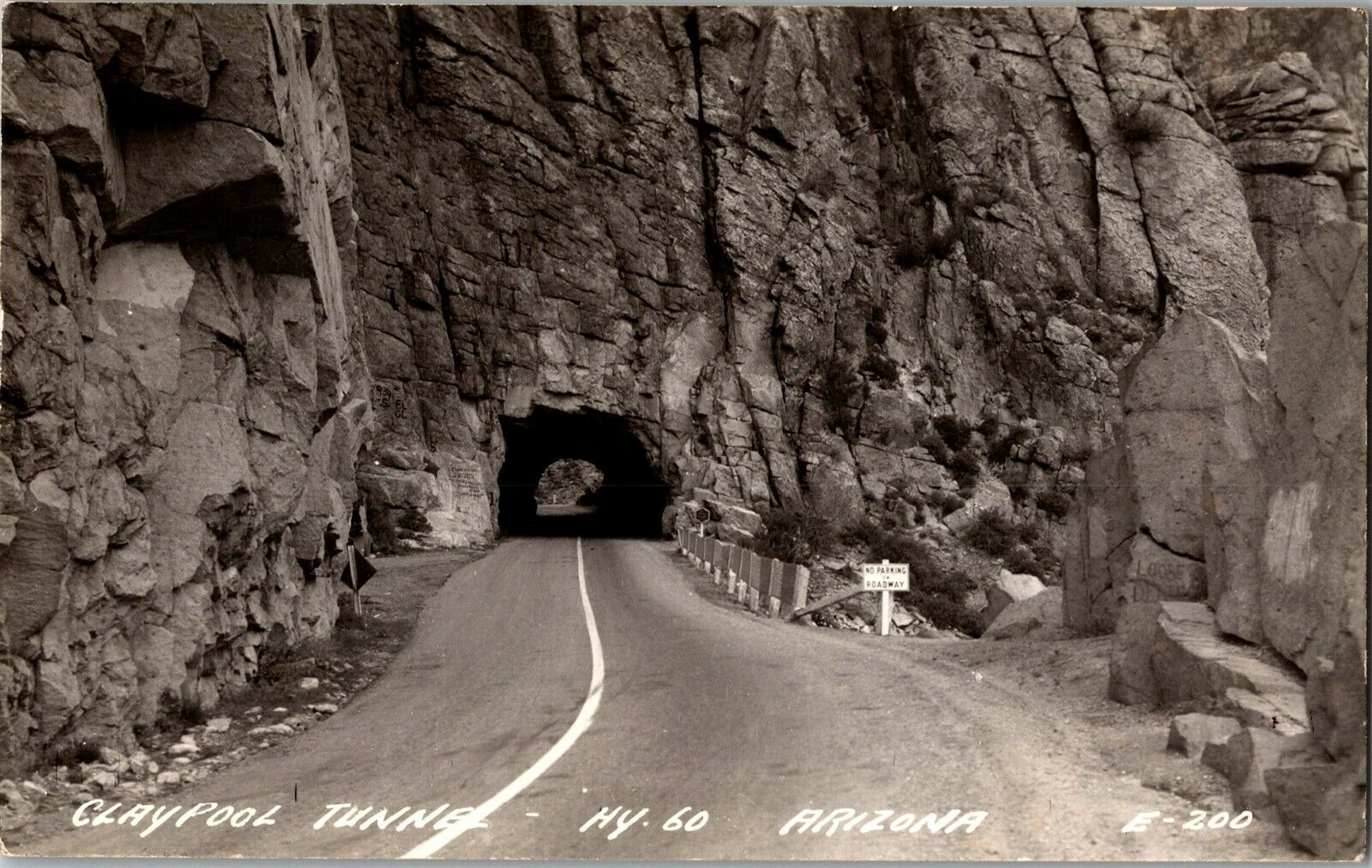 RPPC Claypool Tunnel, Highway 60 Arizona Vintage Postcard F16 | United ...
