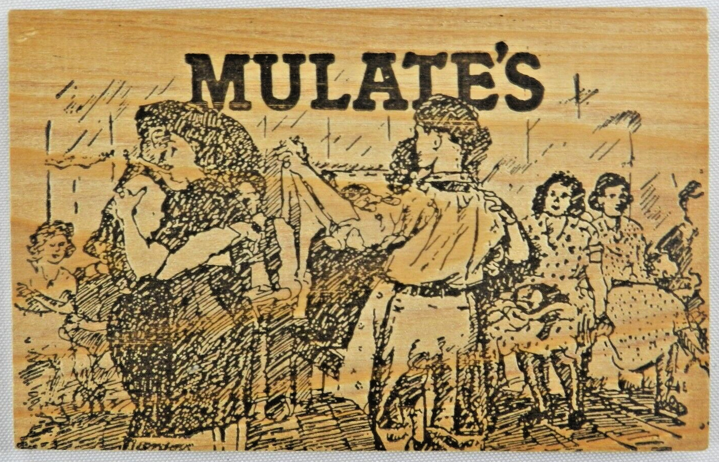 Mulate's Men and Women Dancing Together on Dance Floor - Antique Wooden ...