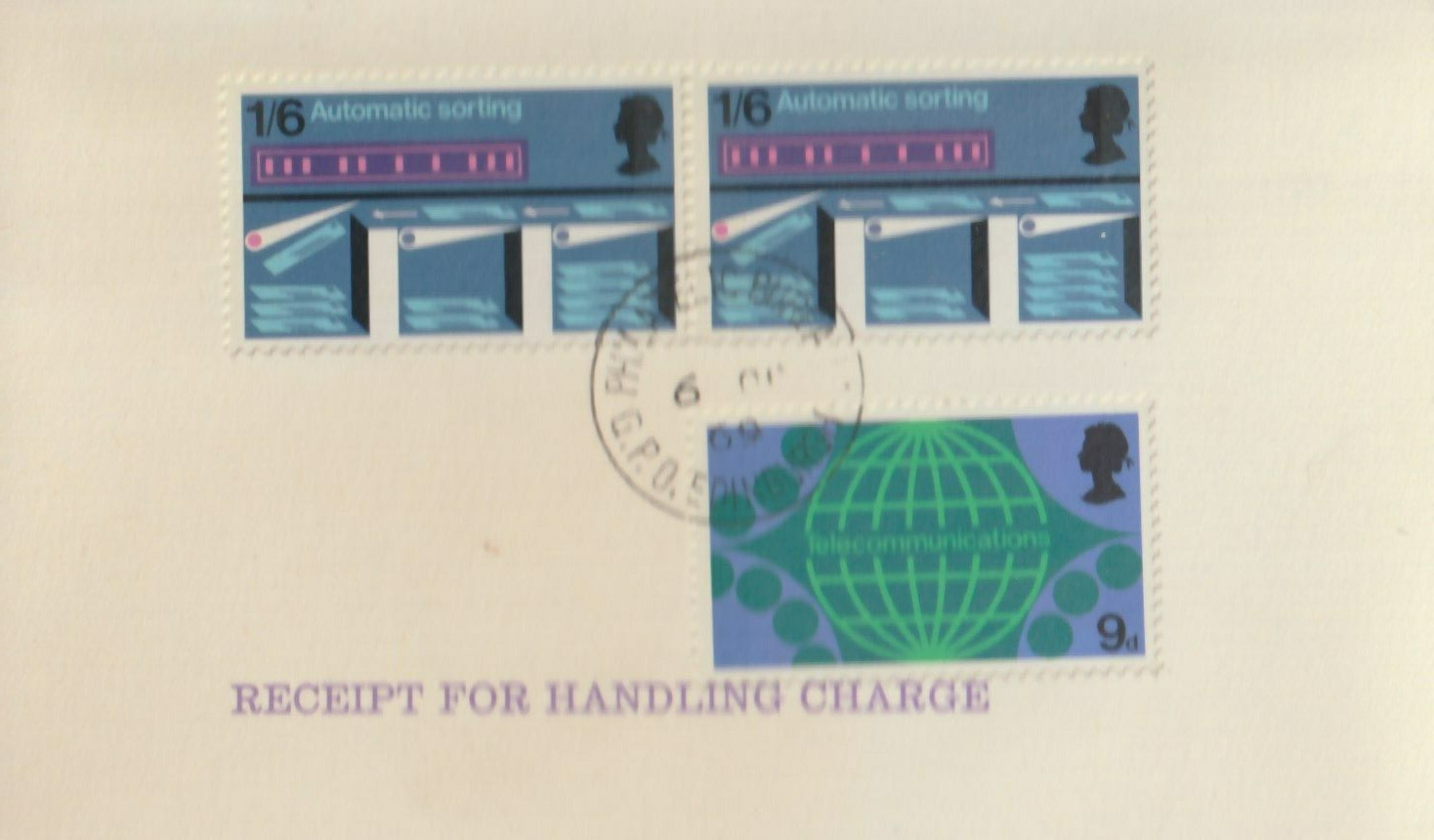 Vintage Postcard 1969 Receipt From the Philatelic Bureau Edinburgh 3 ...