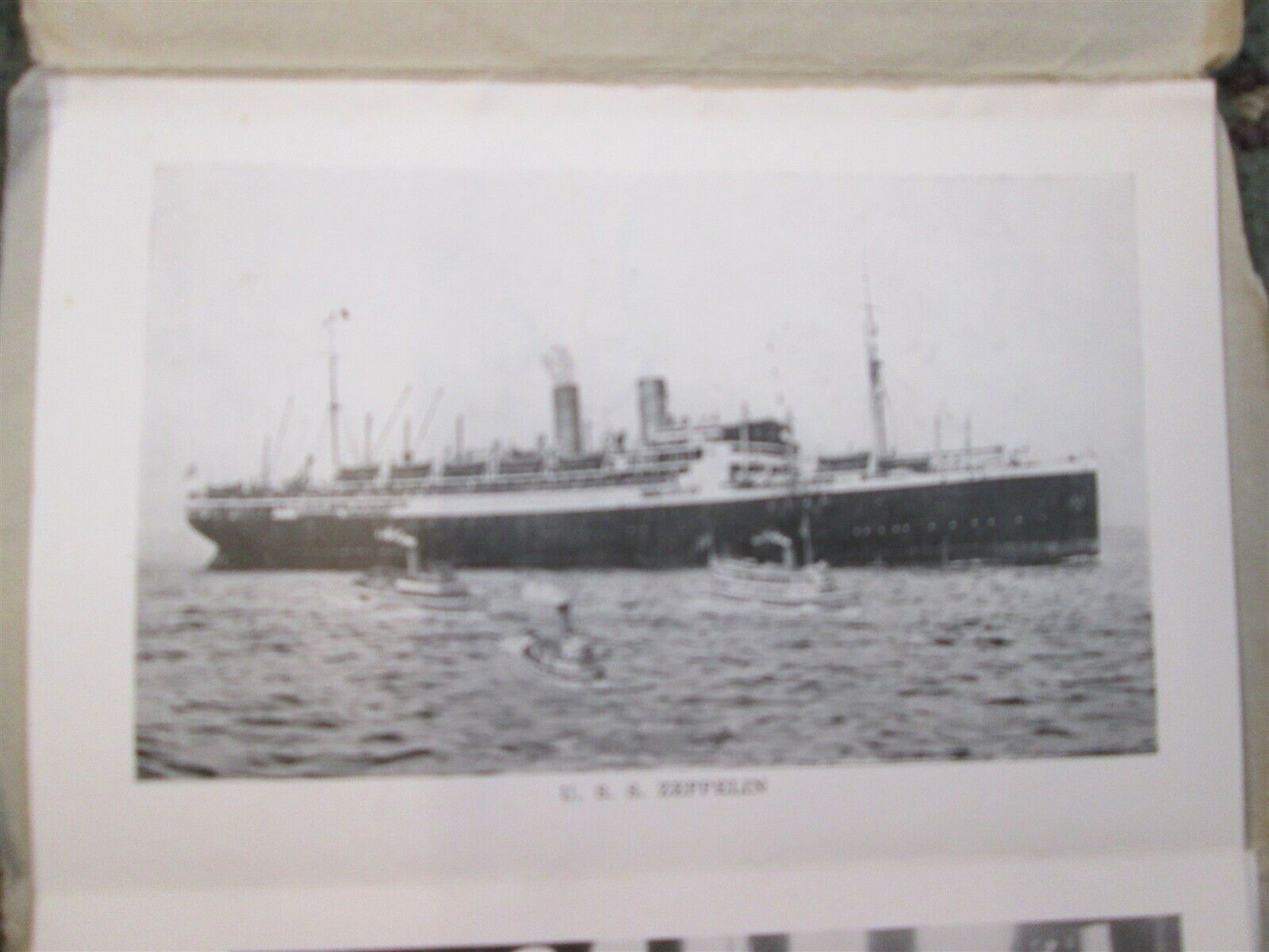 Postcard USS Zeppelin WWI Troop Ship Multiview Souvenir Foldout Folder ...