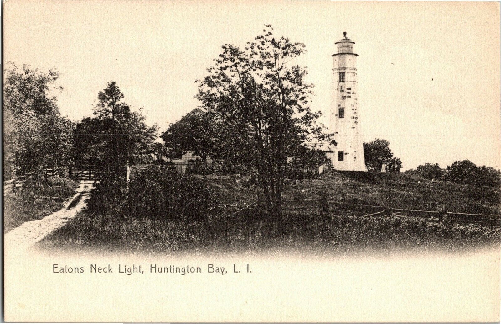 Eatons Neck Light, Hungtonton Bay Long Island NY UDB Vintage Postcard ...