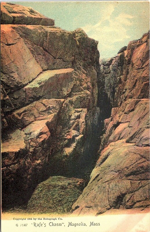 Postcard~"Rafe's Chasm"~Magnolia, Massachusetts~c. 1905~Rotograph~A36 ...