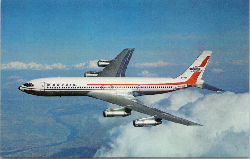 Wardair Canada Boeing 707-320C Jet Advertising UNUSED Vintage Postcard ...
