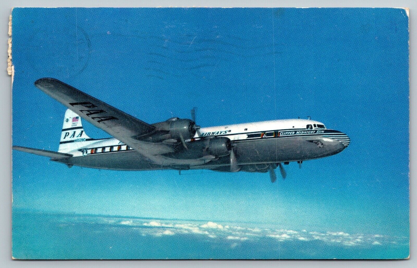 Postcard Pan Am World Airways - Super 6 Clipper - Airplane - Jet ...