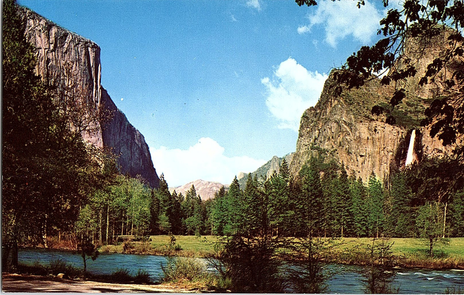 Chrome NATURE SCENE Yosemite Valley In Park - Near Stockton & Modesto ...