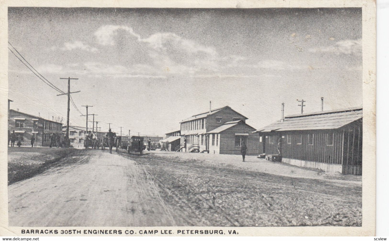 PETERSBURG , Virginia , 1910s ; CAMP LEE ; Barracks 305 Engineers ...
