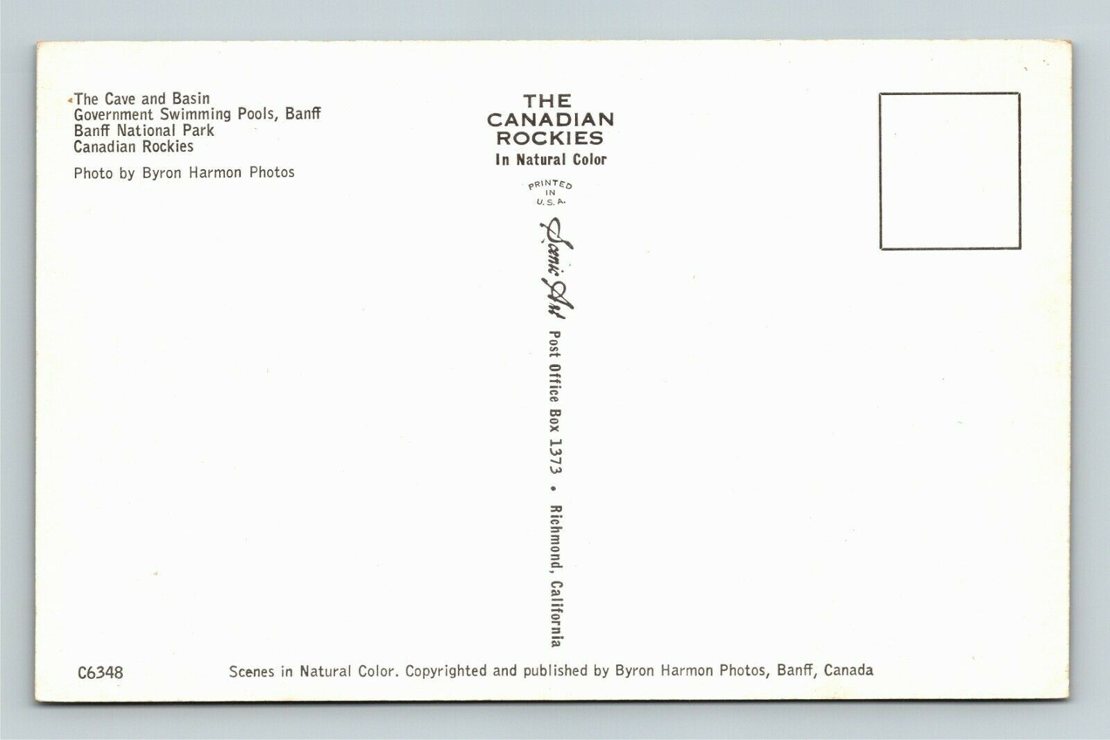 Banff AB-Alberta Canada, The Cave And Basin, National Park, Chrome ...