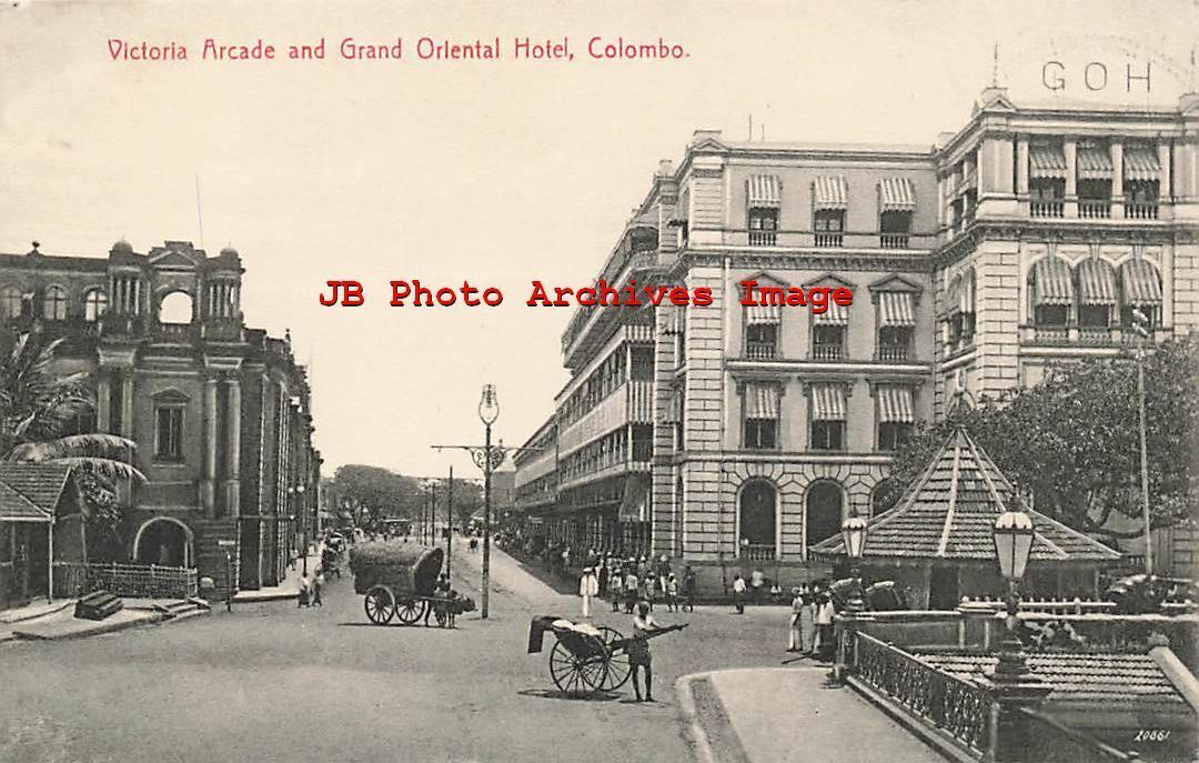 Ceylon, Sri Lanka, Colombo, Victoria Arcade, Grand Oriental Hotel ...