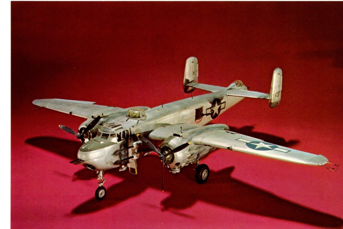 Vintage Postcard- WWII Light Bomber B-25 Mitchell Model from ...