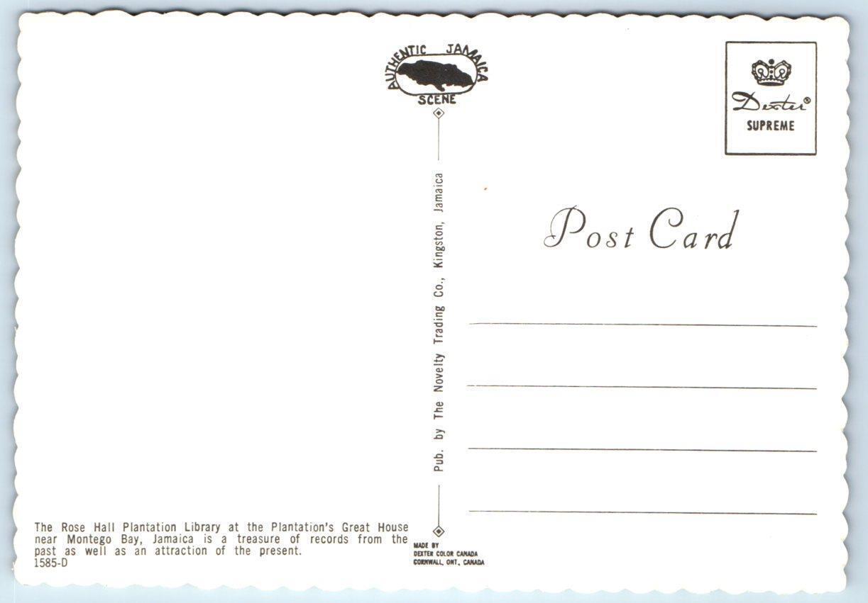 2 Postcards MONTEGO BAY, JAMAICA ~ Library ROSE HALL PLANTATION ...
