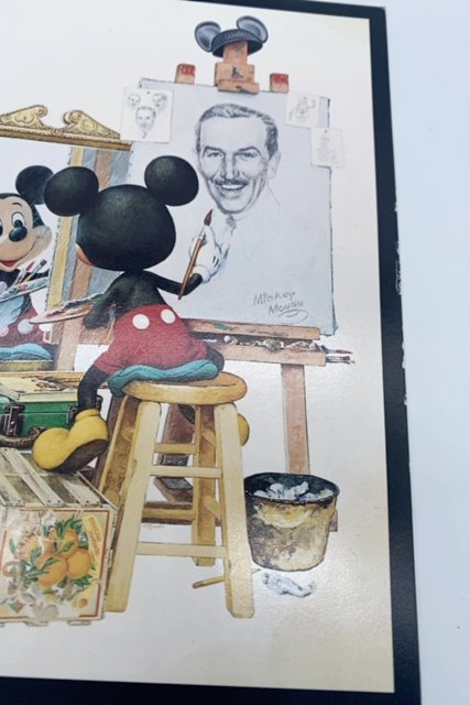 Large Mickey Mouse Self Portrait Walt Disney Postcard | United States ...
