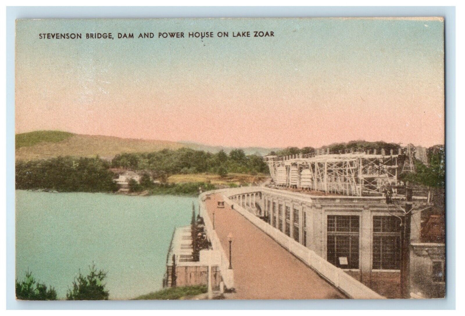 1934 Stevenson Bridge Dam And Power House On Lake Zoar Seymour CT ...