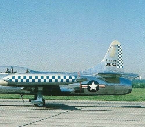 Vintage Postcard Aviation Us Air Force Lockheed F 94c Starfire Fa