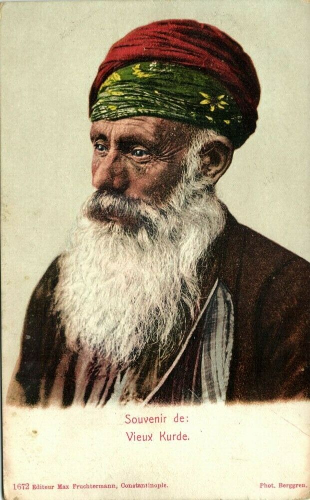 turkey, Old Kurdish Man, Vieux Kurde (1899) Max Fruchtermann 1672 ...