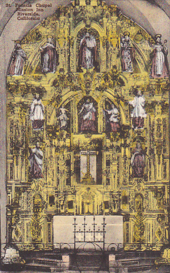 St Francis Chapel Mission Inn Riverside California Handcolored ...