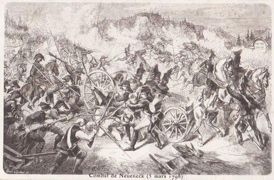 Bataille De Neueneck 1798 Antique Swiss Switzerland Battle Military ...