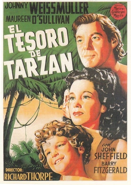 El Tesero De Tarzan Johnny Weissmuller Rare Spanish Cinema Poster ...