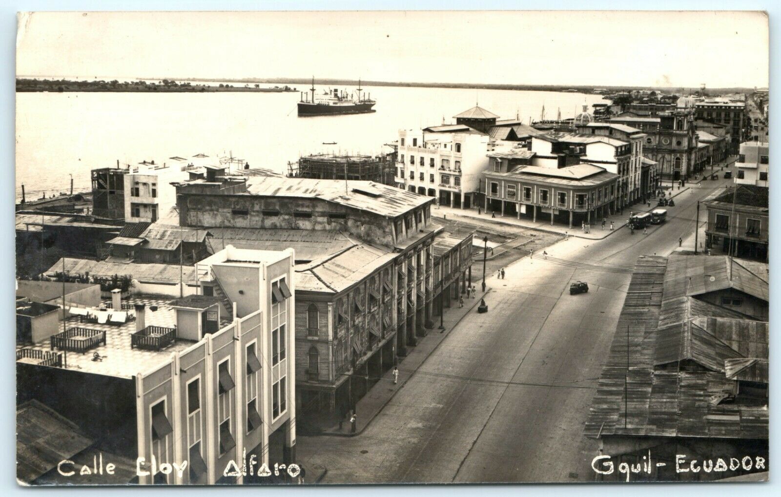 1950s Guayaquil Ecuador Calle Eloy Alfaro Street Real Photo RPPC ...