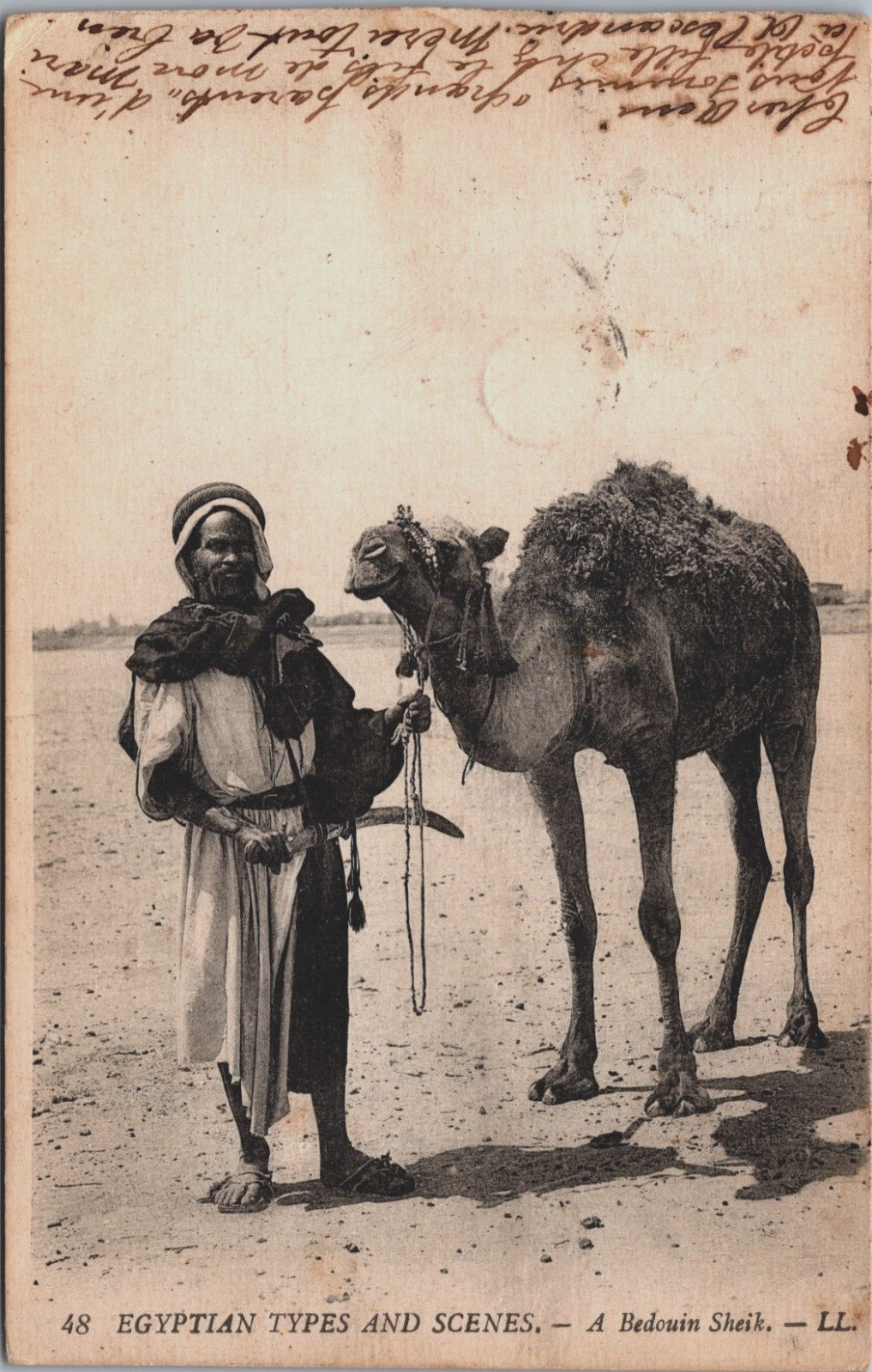 Egypt Egyptian Types And Scenes A Bedouin Sheik Vintage Postcard C237 ...