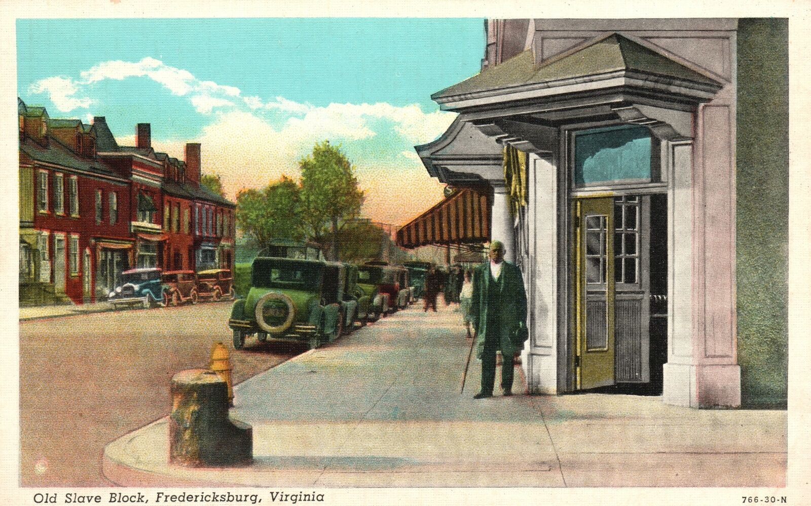 Vintage Postcard 1920's Old Slave Block Civil War Fredericksburg ...