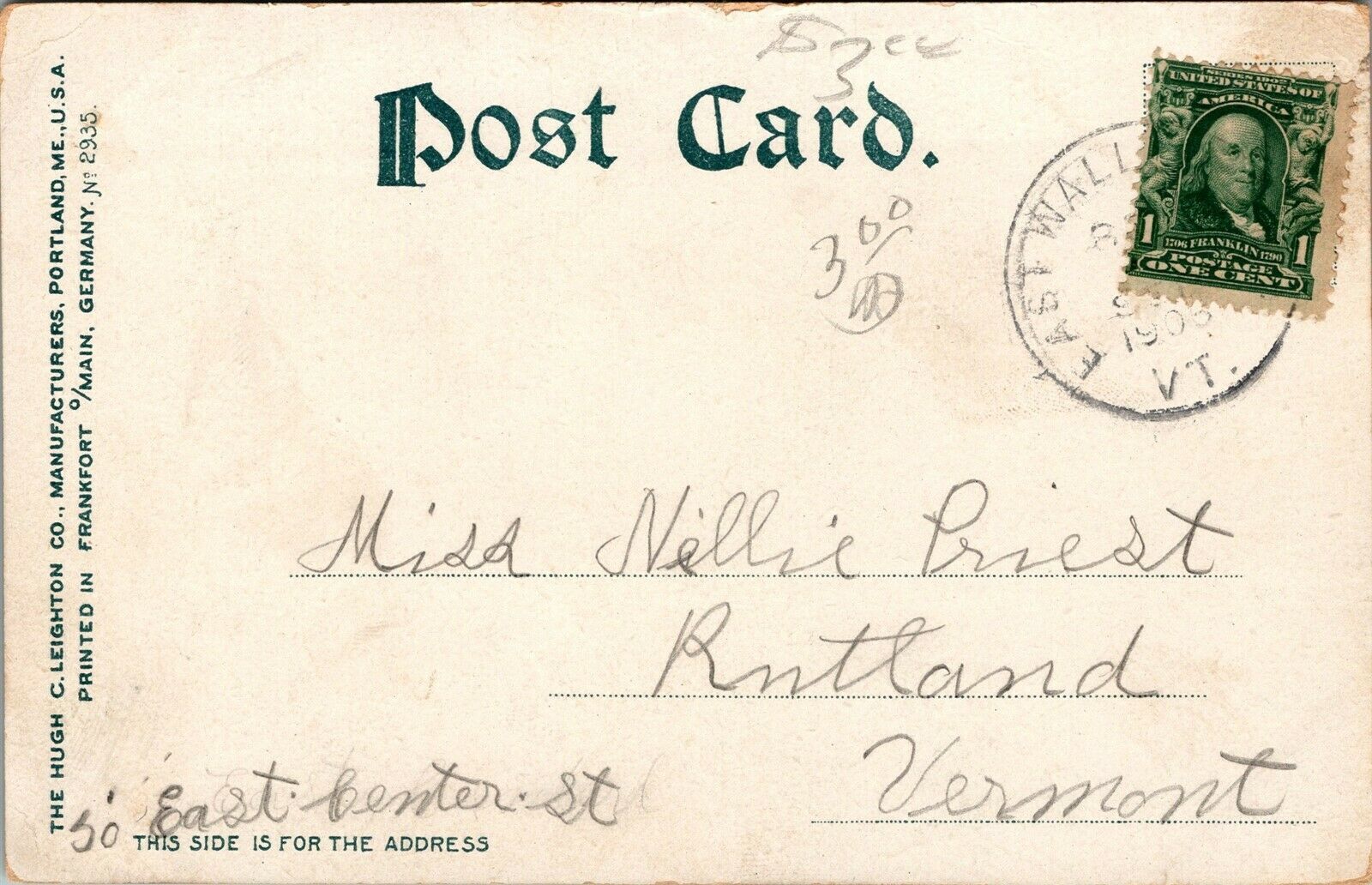 Vtg Vermont VT Woodstock Common Street View 1906 Postcard | United ...