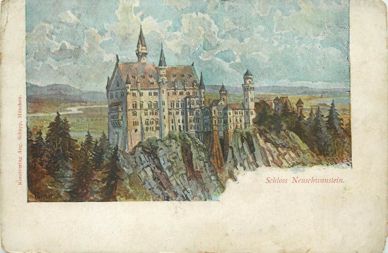 Schloss Neuschwanstein 1901 postkarte | Europe - Germany - Other ...