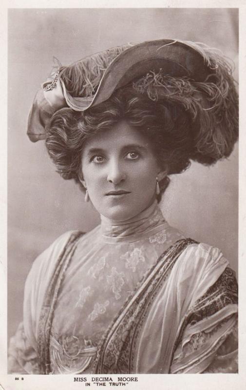 Miss Decima Moore in The Truth Play Vintage Real Photo Postcard ...