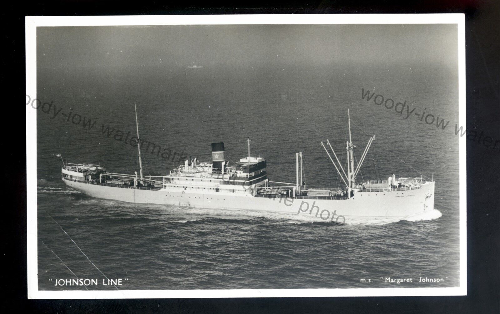 ca1191 - Johnson Line Cargo Ship - Margaret Johnson - postcard 5.5 x 3. ...