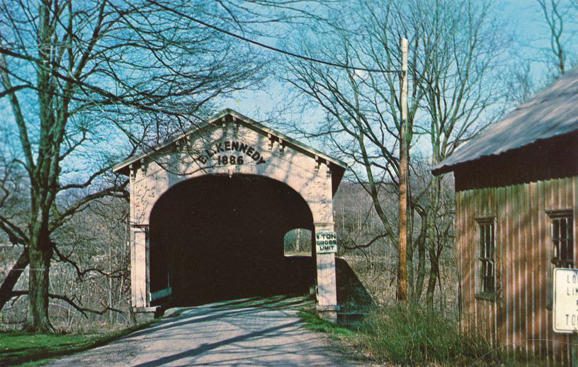 Moscow Covered Bridge on Big Flat Rock Creek near Moscow Rush County IN ...