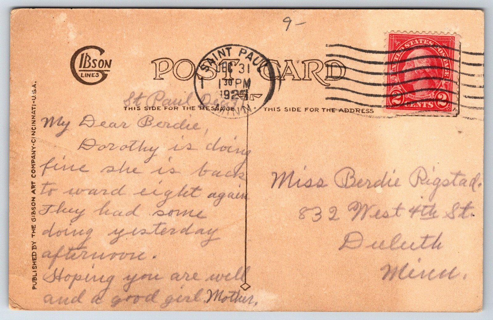 New Year~Kewpie With Best Wishes In Candy Box~Poem~Gibson Art Lines ...