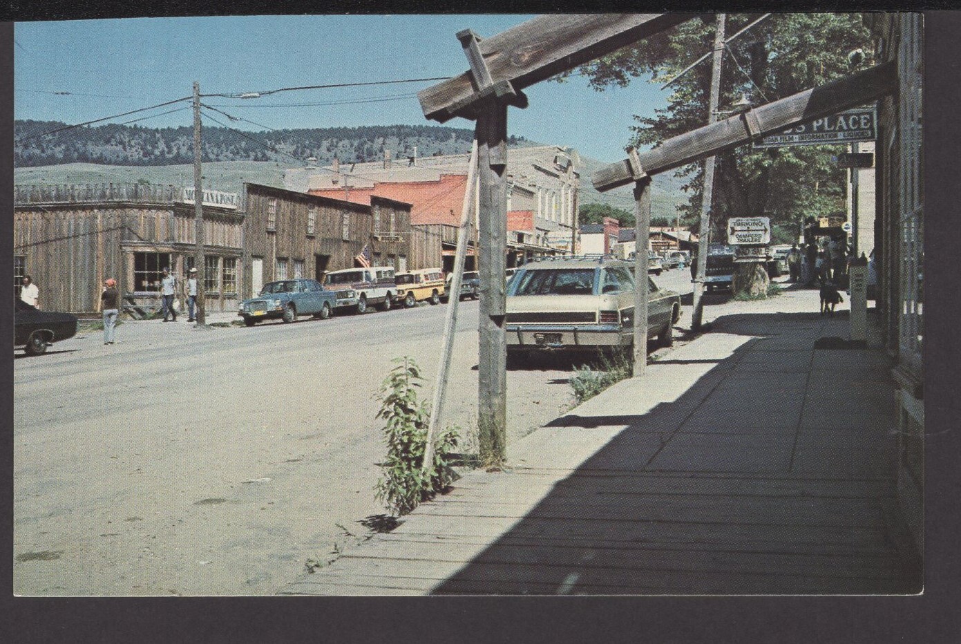 Montana Historic VIRGINIA CITY Street View old time Mining Town ...