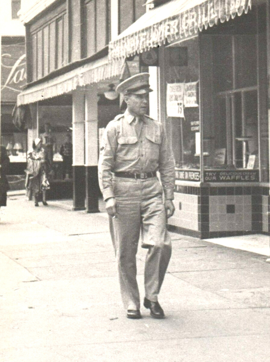 US Army Soldier San Antonio TX Street RPPC Postcard WWII Era c.1940s ...