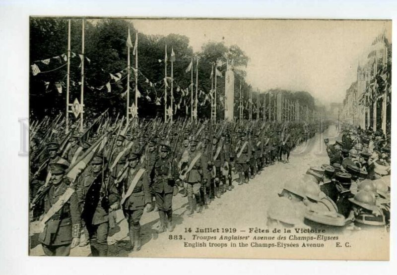 487825 WWI 1919 Victory Day celebration in Paris English soldiers ...