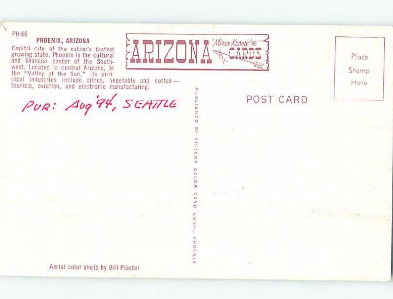 Pre-1980 AERIAL VIEW Phoenix Arizona AZ A5375 | United States - Arizona ...