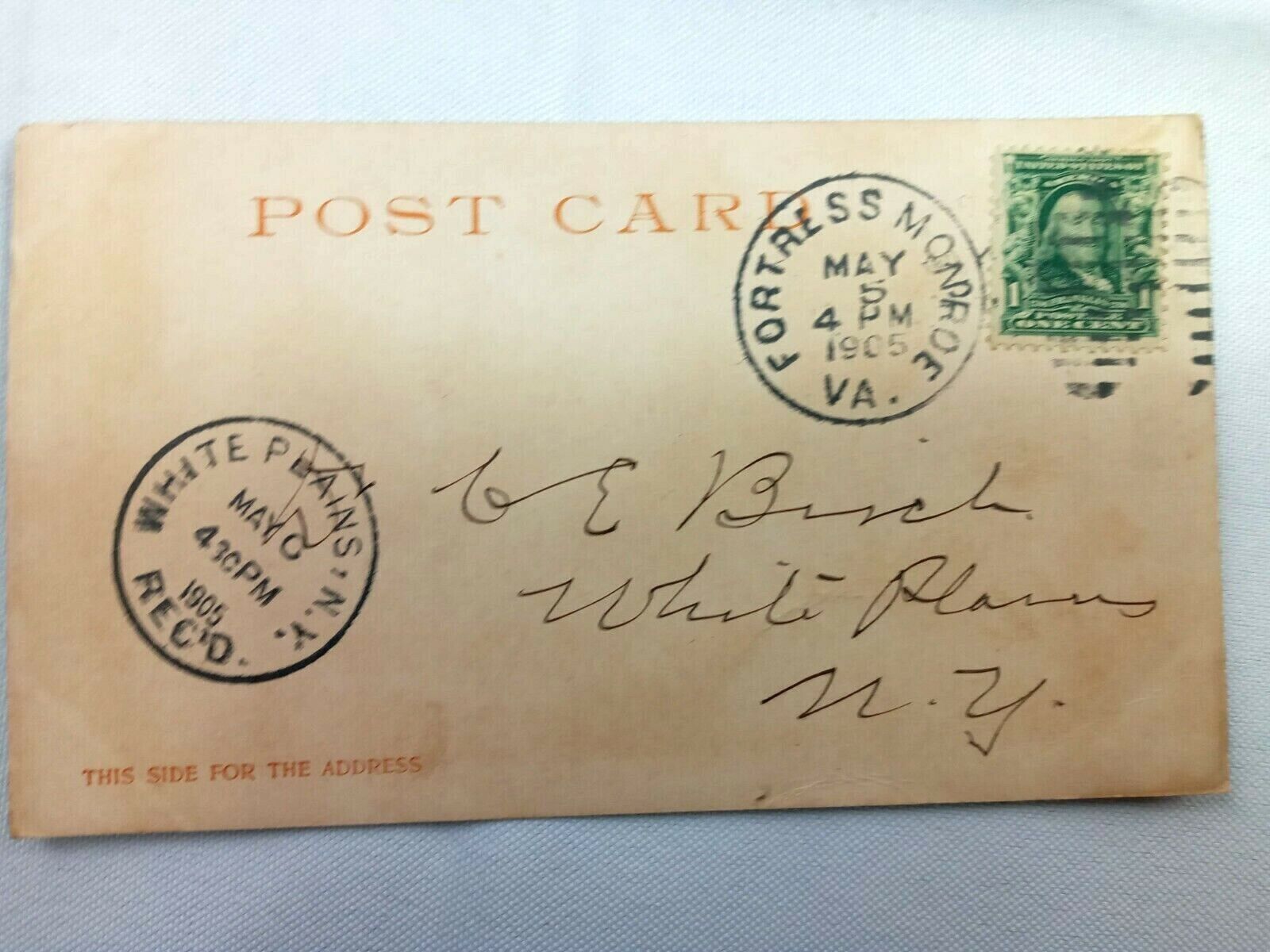 Vintage Postcard 1905 Trophy Park Fort Monroe VA Virginia by Detroit ...