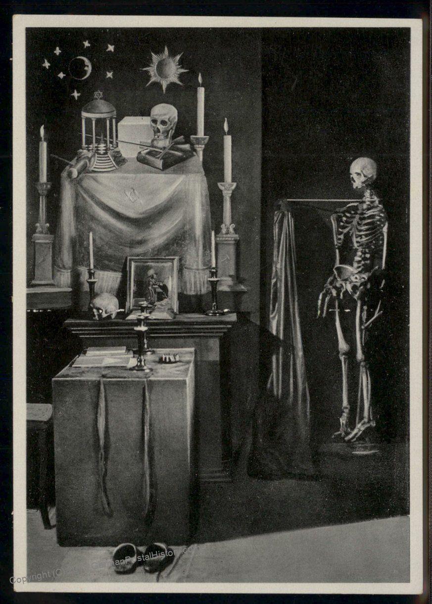 3rd Reich Germany Anti-Semitic Anti-Mason Logenmuseum Propaganda Card ...