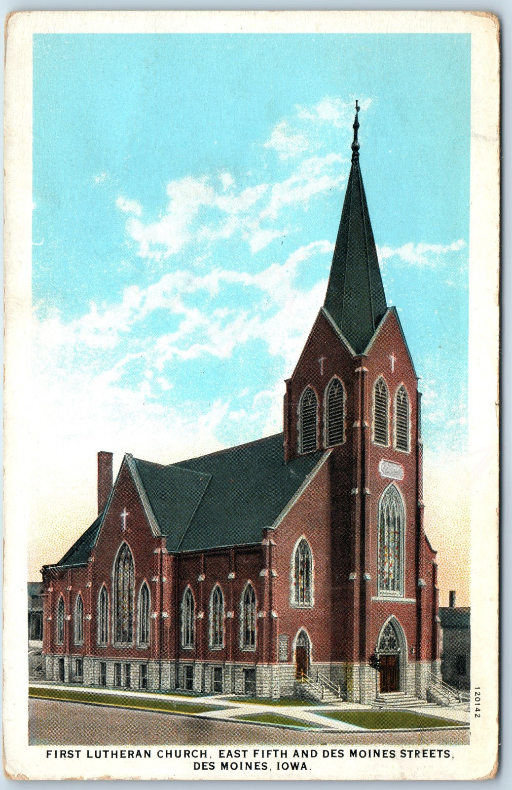 c1920s Des Moines, IA Downtown First Lutheran Church 5th St Chapel Vtg ...