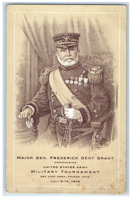 1909 Mayor Gen. Frederick Dent Grant Commanding United States Army ...