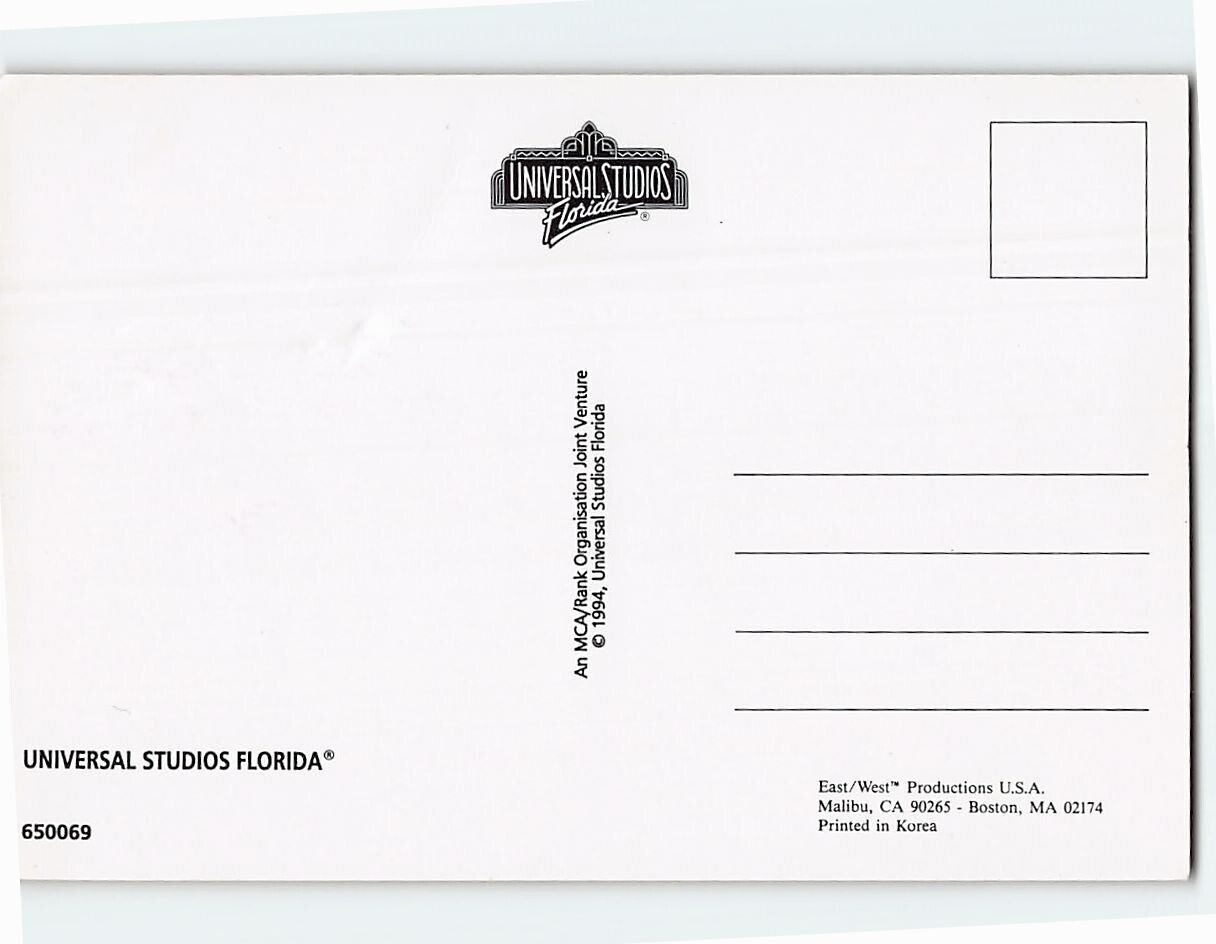 Postcard Universal Studios Florida, Greetings from... Florida, Orlando ...